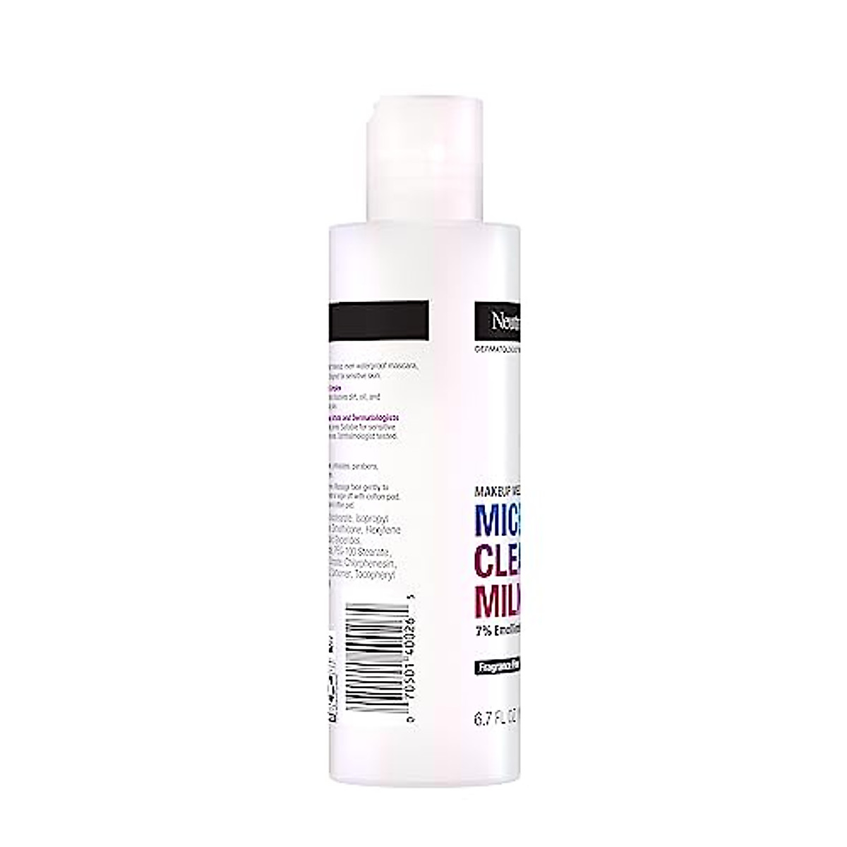 Neutrogena Makeup Melting Nourishing Micellar Milk with 7% Emollient-Vitamin Complex, Soothing Fragrance-Free Eye, Lip & Face Makeup Remover for Sensitive & Dry Skin, Oil-Free, 6.7 fl. oz