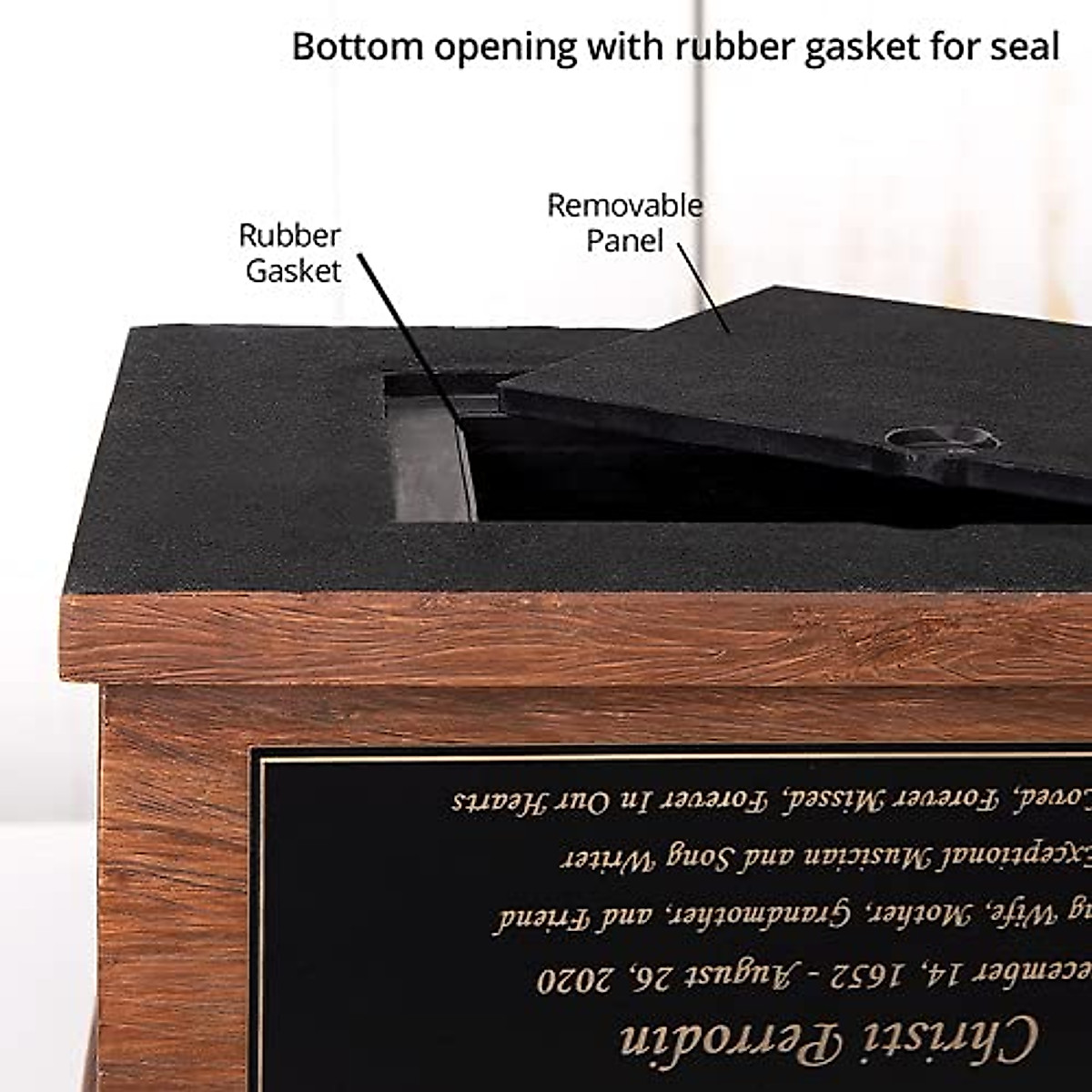 Perfect Memorials Custom Engraved Large Electric Guitar Cremation Urn (230 Cu/in) - Detailed Urn for Human Ashes/Display at Home/Durable/for A Guitar Lover & Artist/Timeless Tribute to Your Loved One