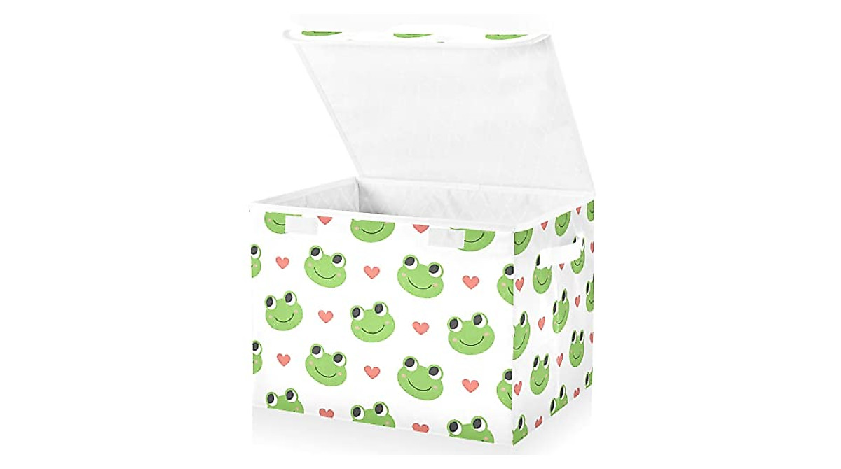 Krafig Cartoon Frog Storage Box - Stylish & Space-Saving