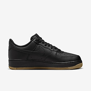 Nike Men's Air Force 1 Low '07 Shoe, Black/Gum Light Brown/Black, 9