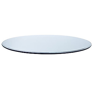 45" Round Clear Tempered Glass Table Top 1/4" Thick Flat Polished Edge