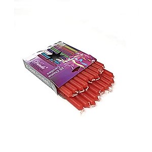 Vrinda® 4" Mini Chime Ritual Spell Unscented Taper Candles - Set of 20 (Red)