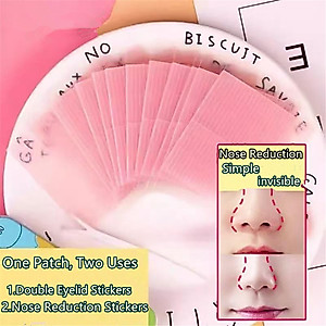 Double eyelid tape Eyelid Tape Invisible Eye Stickers Double Sided Tape Invisible Eyelid Lifter Strips for Hooded, Droopy, Uneven, Mono-eyelids (with Fork rods, Scissors）