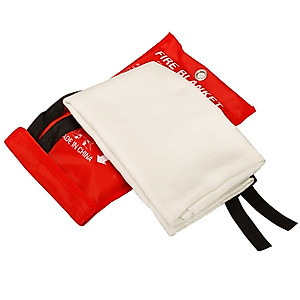 Aksipo Fire Blanket Fiberglass Fire Emergency Blanket Suppression Blanket Flame Retardant Blanket Emergency Survival Safety Cover for Kitchen Home House Car Office Warehouse, 2 Pack (39.3X 39.3 inch)