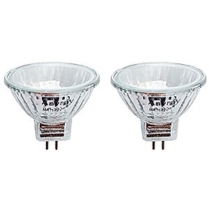 Anyray (2-Bulbs) Clear MR11 +C 12Volt 10Watt Precision Halogen Reflector Fiber Optic Light Bulb 10W 12V 10-Watts