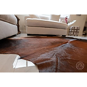 Sunshine Cowhides Genuine Mahogany Brown Cowhide Rug XL 6 x 7-8 ft. 180 x 240 cm