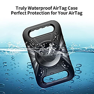 [2Pack] Waterproof Airtag Dog Collar Holder, Wear-Resistant Anti-Scratch Protective Airtag Holder Case Compatible with Pet Collar GPS Pet Trackers for Dogs Big Cats Backpack Strap etc