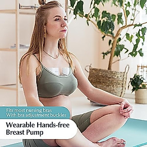 Bluefair Breast Pump, Wearable Breast Pump, Breast Pump Hands-Free, Wearable Pumps for Breastfeeding, 3 Modes & 12 Levels, Smart Display, Memory and Anytime Pause function-24mm, 2 Pack(White)