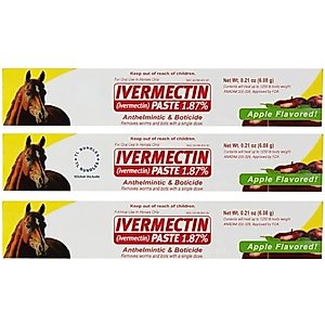 TL BUNDLES Ivermectin Paste - Horse Wormer 6.08 Grams (3-Pack) Sticker Included