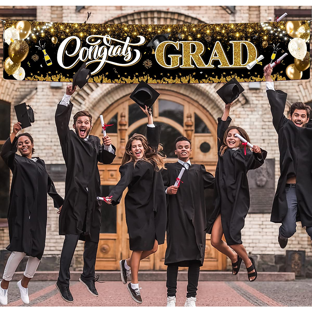 2025 Graduation Decorations-Congrats Grad Yard Sign Banner Decoration for Class of 2025 Graduation Party Supplies