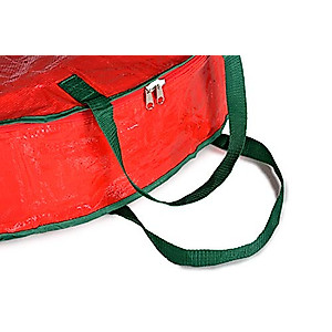 Handy Laundry Christmas Wreath Storage Bag, 30" X 7", Durable Tarp Material, Zippered, Reinforced Handle & Easy to Slip The Wreath in and Out, Protect Your Wreath from Dust, Insects, and Moisture