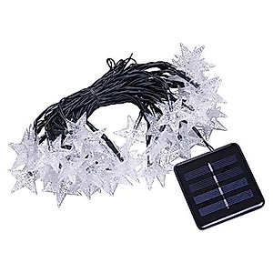 EAVO Solar String Lights, 24.6FT 50 LED Fairy String Lights, Waterproof Star Lights for Indoor, Outdoor, Wedding Party, Christmas Tree, Garden Decoration (Warm White)