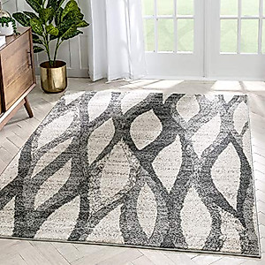Well Woven Lisbon Toro Modern Ogee Geometric Ivory 7'10" x 9'10" Area Rug