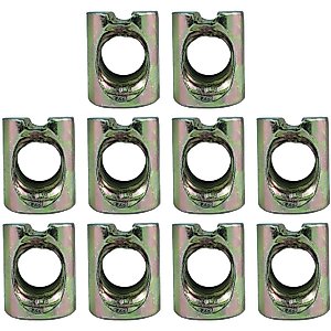 10 PCS Metric M8 Barrel Nuts Cross Dowels Slotted Nuts Baby Bed Crib Screws Hardware Replacement Kit for Bunk Bed Beds Headboards Chairs Furniture M8x12mmx15mm Color zinc