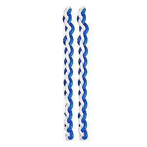 Ner Mitzvah Braided Havdalah Candle - 2-Pack - Round Blue and White Paraffin Wax - Handcrafted Havdallah Candle - Shabbat Judaica Gift
