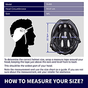 HOCALISS Adult Bike Helmet, Road Bicycle Helmet with LED Rear Light for Adult Men Women Skateboard Skating Roller Skates Cycling Sport