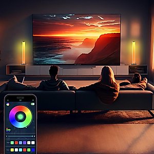 Barhootao RGB Light Bar,Smart LED Light Bar for Room,16 Million Colors,Three Control Modes,Dynamic Music Sync Mode,213 Preset Modes,USB Interface（Without Adapter）