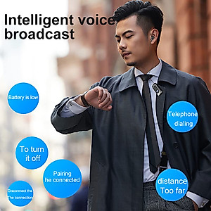 Bluetooth Headset,30Hrs HD Talktime Bluetooth Earpiece,Digital Display Battery lavalier Wireless Earphones,Hands Free Noise Reduction Retractable,Wireless Earbuds(Silver, 90 Days Free Replacement).