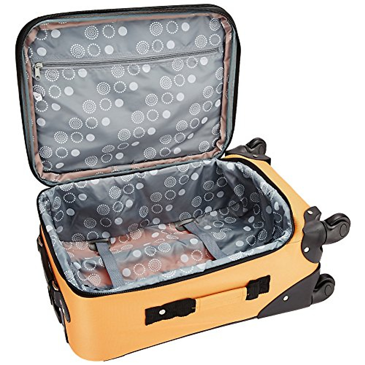 Rockland Pasadena Softside Spinner Wheel Luggage, Orange, Carry-On 20-Inch