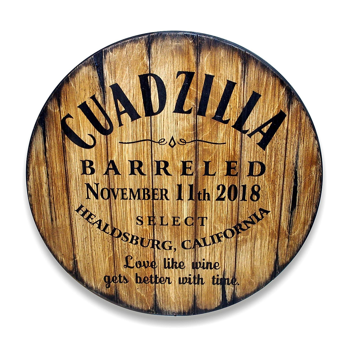 Set of 2 Personalized Barstool Replacement Seat, Personalized Bar Stools Tops, Vintage Heavy Duty Stool Seat, Custom Artwork Painted on Rustic Wood Inspired by Whiskey and Wine Barrels