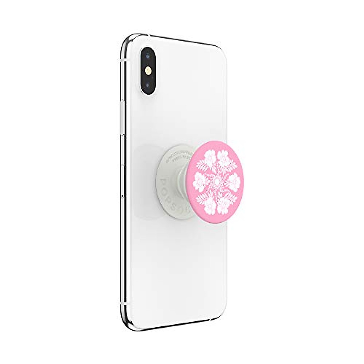 PopSockets PopGrip - Expanding Stand and Grip with a Swappable Top for Smartphones and Tablets - Not Your Grandmas Doily Pink