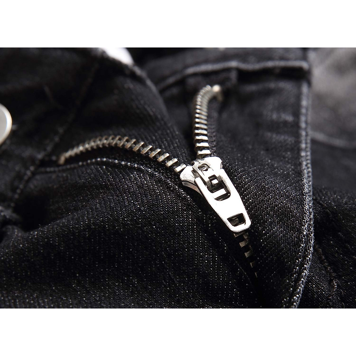 Boy's Skinny Fit Ripped Destroyed Distressed Stretch Fashion Biker Moto Denim Jeans Pants,BlackL0081,16