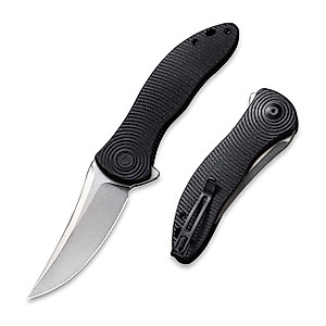 CIVIVI Pocket Folding Knife For EDC, 3.24" Nitro-V Stonewashed Trailing Point Blade, Jim O’Young Synergy 3 Liner Lock Knife C20075A-1