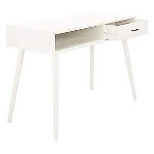 SAFAVIEH Home Collection Remy Distressed White 1-Drawer Writing Desk