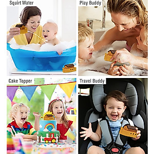 DolliBu Noah's Ark Bath Buddy Squirter - Floating Noahs Ark Rubber Bath Toy, Water Squirting Bathtime Play for Toddlers, Cute Bible Boat Watercraft Toy for The Bathtub, Beach, & Pool for Girls & Boys