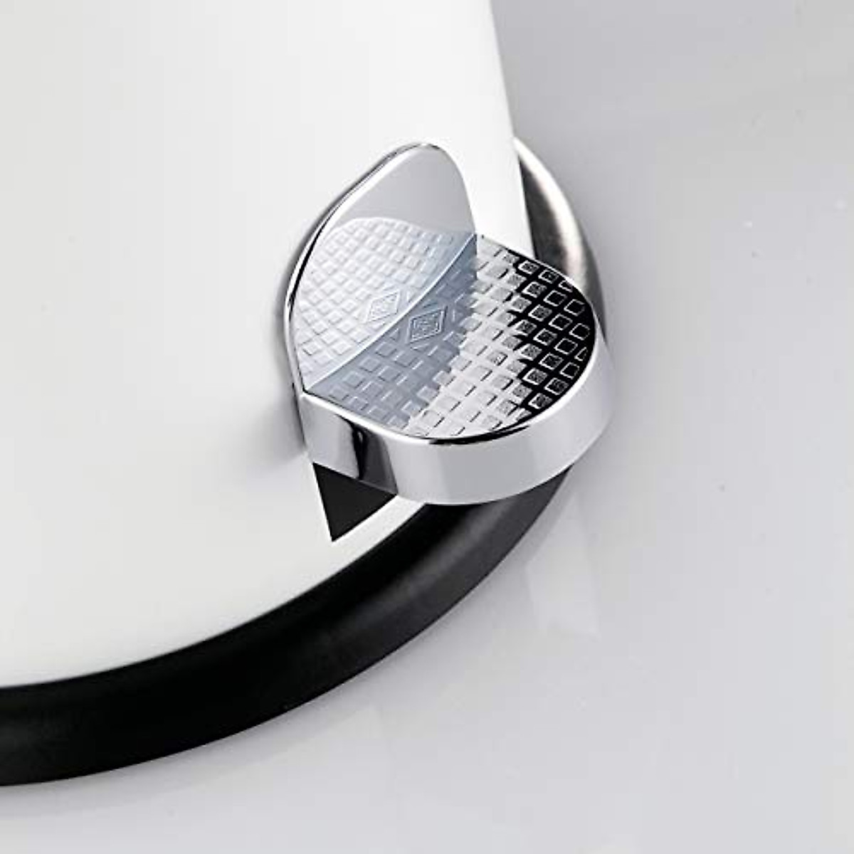 Wesco Jr Kickmaster Junior-German Designed-Step Trash Can, Powder Coated Steel, 4 Gallon / 15 L, Stainless Steel, 12L, Stainless