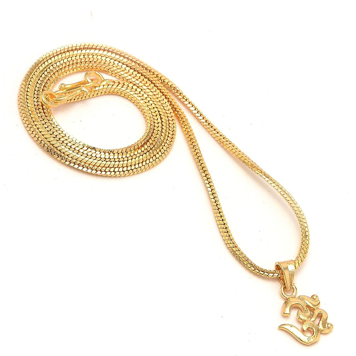 Jewar Pendant Locket Lord Ganesha/Ganesh Ji, om Handmade Art Gold Plated Jewelry for Men,Women (Golden Om)