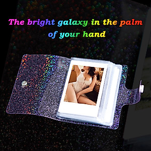 2Packs 36 Pockets Mini Photo Album for Fujifilm Instax Mini Instant Film, Polaroid Snap, Z2300, SocialMatic Instant Cameras & Zip Instant Printer (purple)