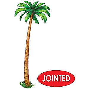 Beistle 2 Piece Durable Jointed Cardstock Paper Palm Trees Luau Birthday Decorations Summer Tropical Party Accessory Beach Theme Hawaiian Photo Prop Background