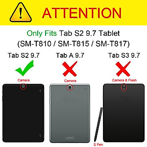 Fintie Slim Shell Case for Samsung Galaxy Tab S2 9.7 - Ultra Lightweight Protective Stand Cover with Auto Sleep/Wake Feature for Samsung Galaxy Tab S2 9.7 Inch Tablet, Black