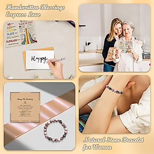 40th 1985 Birthday Gifts for Women, 40 Year Old Birthdays Gift for Woman, Cool Happy Birthday Decorations Presents Basket for Female Turning 40, 40th Fabulous Tumblers Bracelet for Her Mom Wife