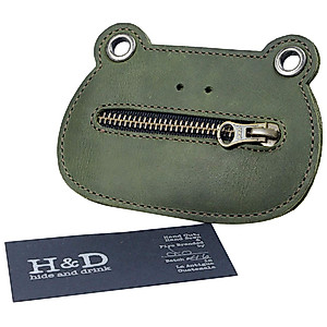 Hide & Drink, Leather Frog Wallet/Froggy Coin Pouch/Purse/Accessories/Holder/Cute Wallet, Handmade :: Dark Jade