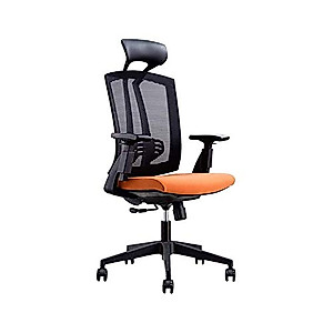 VejiA Office Chair, Breathable Mesh Computer Chair with Ergonomic Adjustable Lumbar Support, Black Swivel Desk Chair with Adjustab