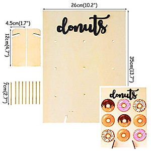 Donut Display Stand Wood Doughnuts Wall Stands Display board for Wedding Party Decoration