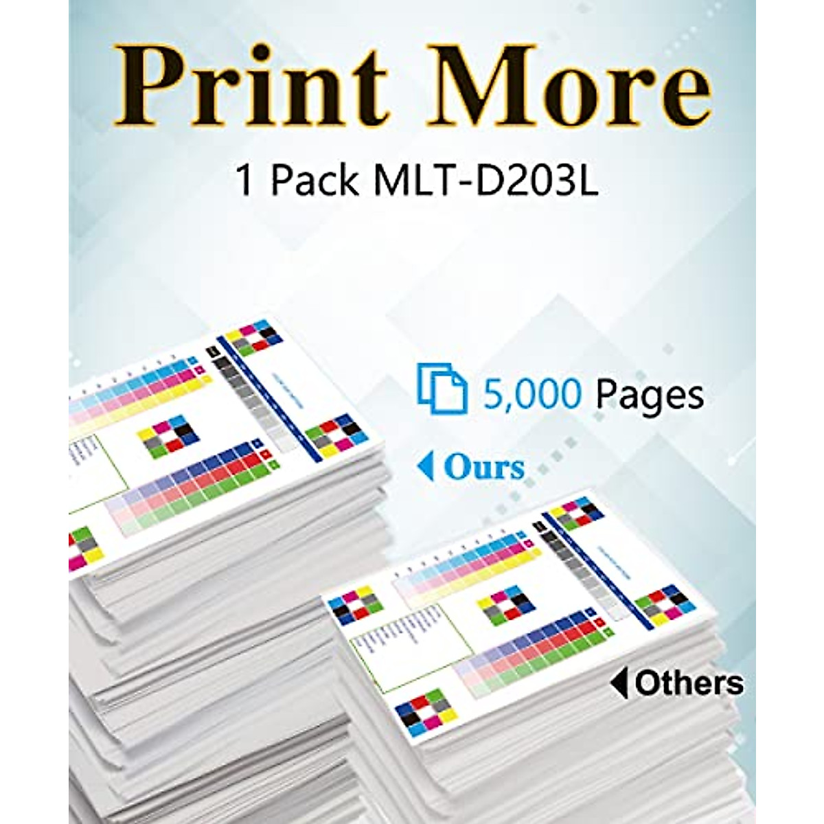 (1-Pack, Black) Compatible Samsung 203L MLT-D203L Toner Cartridge D203L Used for Samsung ProXpress SL-M3320ND SL-3310 M3370FD M3820DW M3870FW M4020ND M4070FR M4070FX Printer, by MuchMore