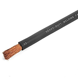 EWCS 2 Gauge Premium Extra Flexible Welding Cable 600 Volt - Back - 100 Feet - Made in The USA