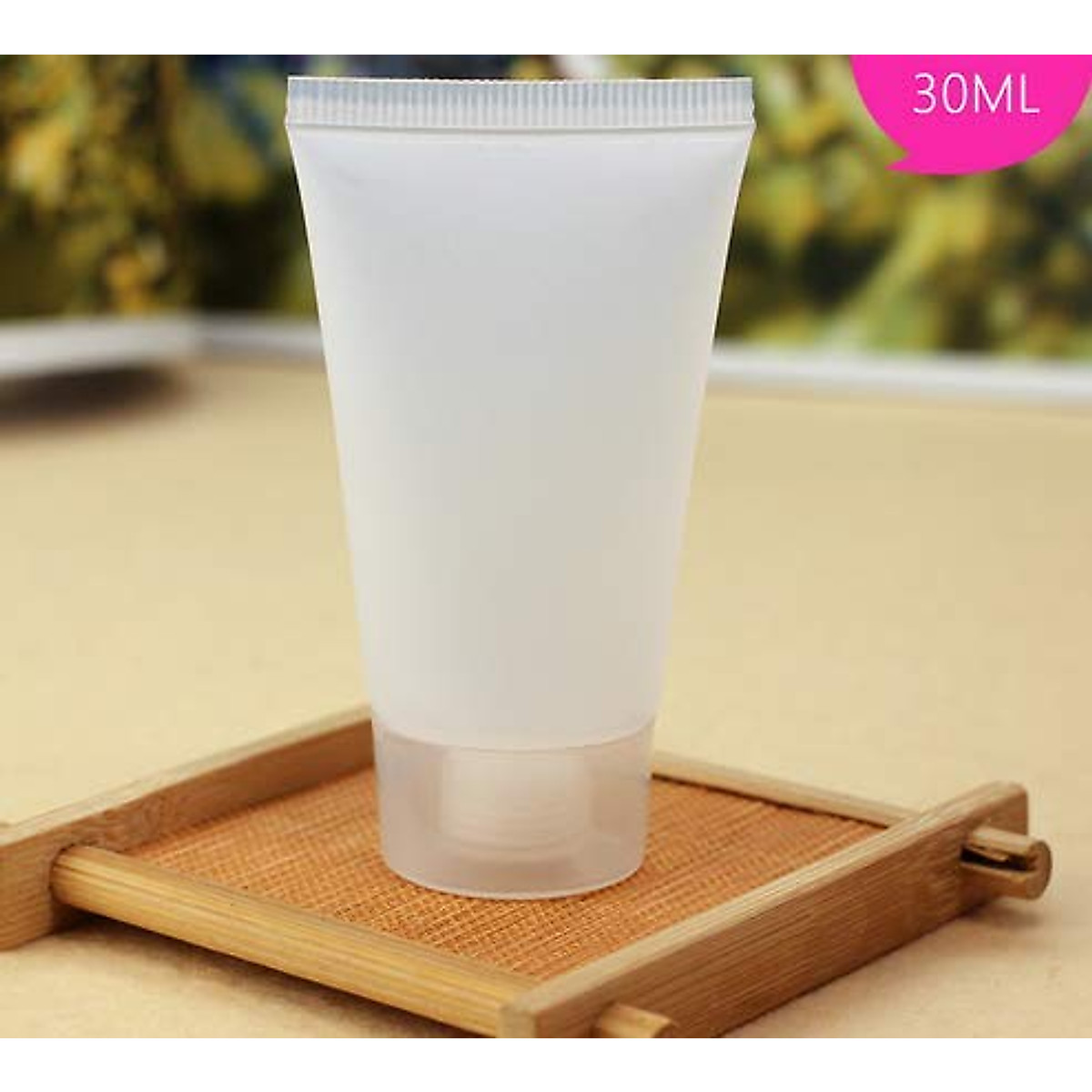 LASSUM 10 PCS Refillable Empty Plastic Squeeze Soft Tubes Bottle,Flip Cap Bottle Cosmetic Cream Lotion Shampoo Travel Containers (30ML)