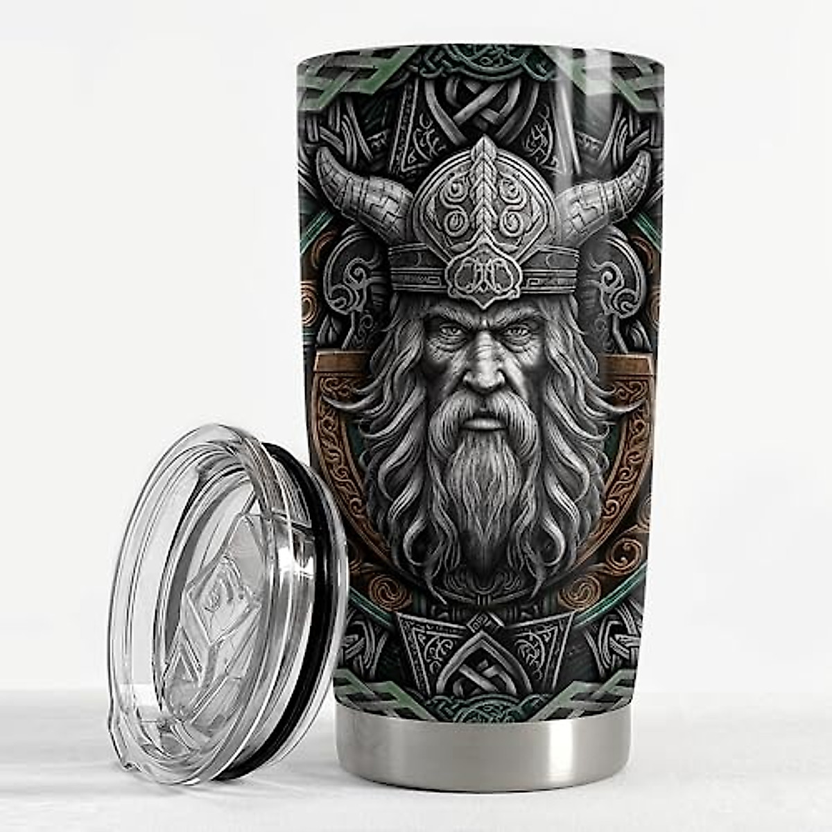 Viking Cup Tumbler 20oz Viking Gifts for Men Vikings Stainless Steel Insulated Tumblers Coffee Travel Mug Gift for Birthday Christmas