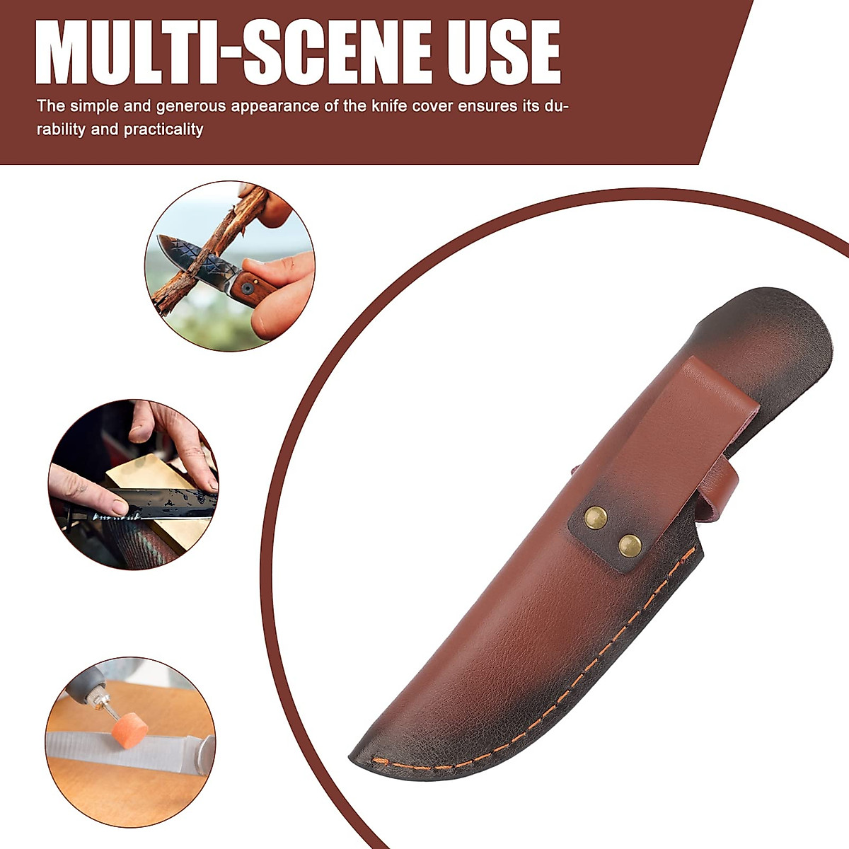 Hemoton Knives Edge Guard Cutter Safety Mask Jacket Fruit Leather Scissors Holder