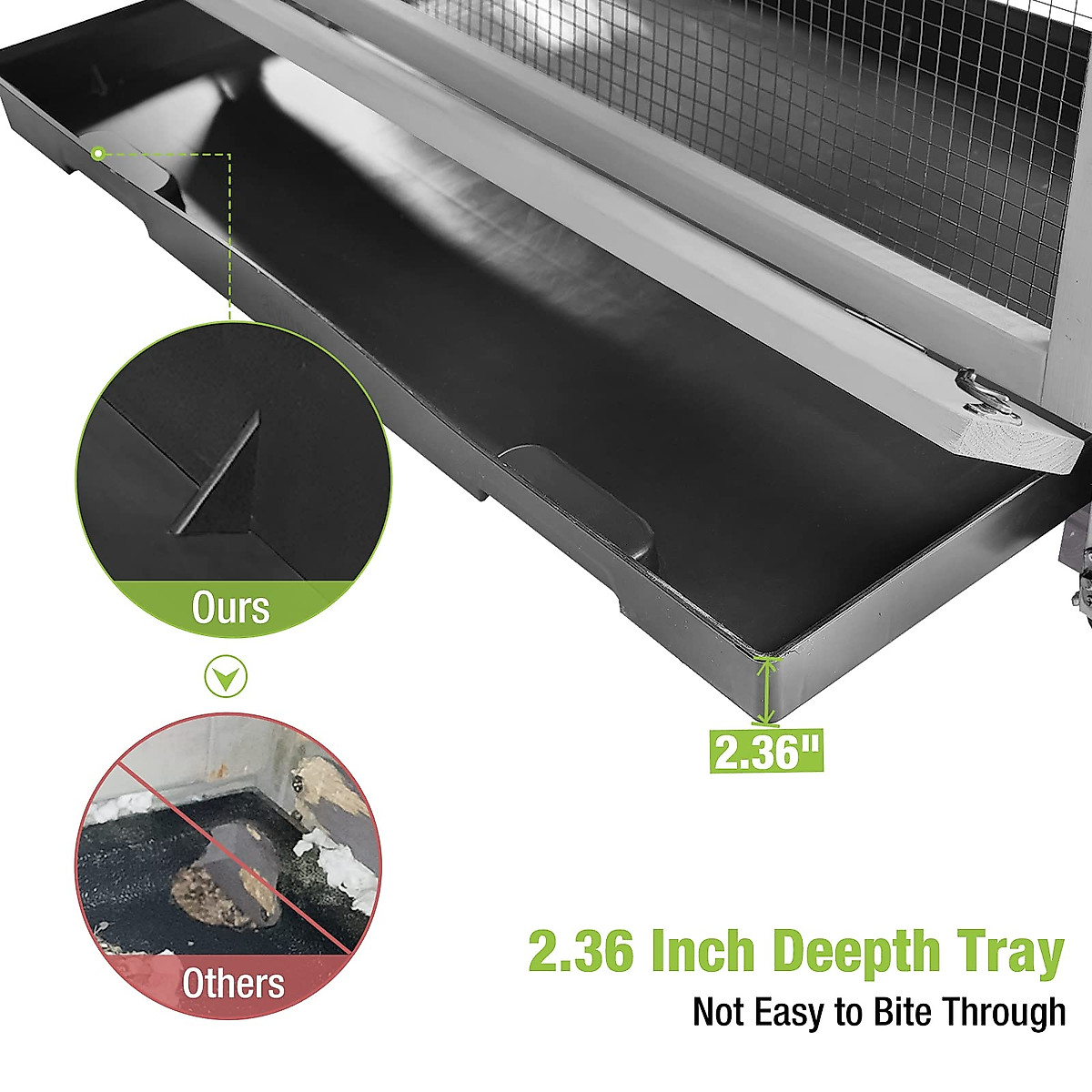 GUTINNEEN Large Critter Nation Cage for Chinchilla Ferret Rat Squirrel Lizard Chameleon Small Animal, Anti-Chewing, Movable