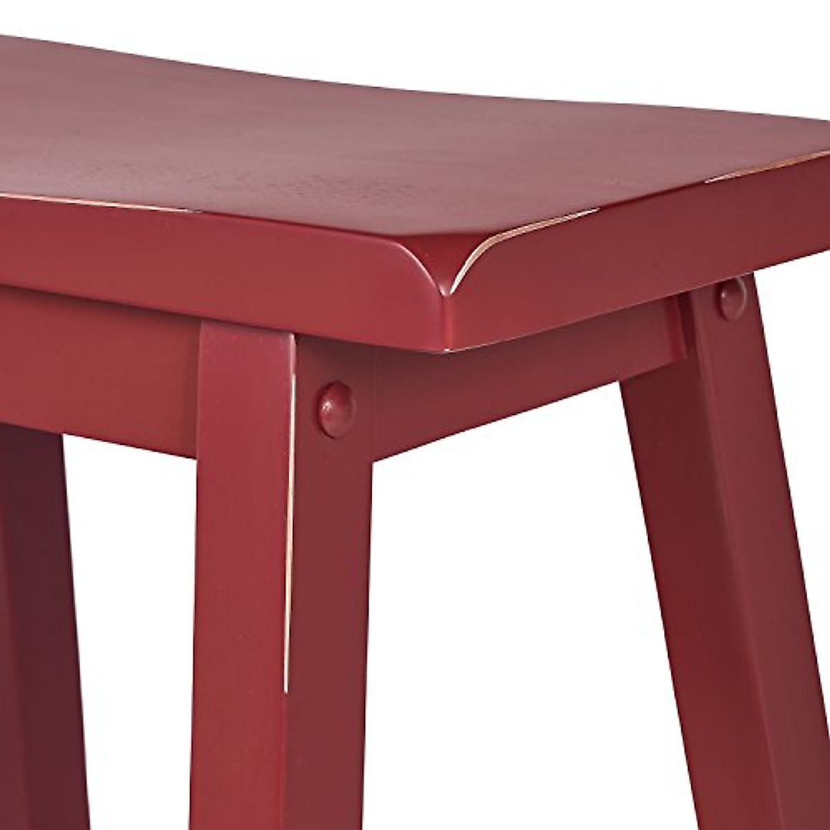Amazon Brand – Stone & Beam Cottage Wood Bar Stool, 29"H, Red
