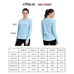Women's UPF 50+ UV Sun Protection Shirt Outdoor Performance Long Sleeve Rash Guard Shirts for Hiking,Swim,Fishing (Blue,S)