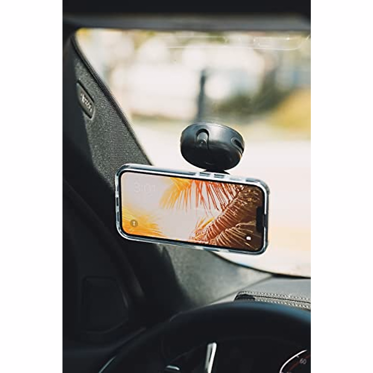 PopSockets Multi-Use Phone Mount: Dash Mount, Windshield Phone Mount, and Phone Mount for Desk - Black