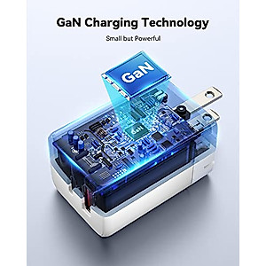 45W USB C Charger, TECKNET PD 3.0 Super Fast Wall Charger with Dual Ports, GaN Tech Portable Power Adapter Compatible for iPhone 14/13/Mini Pro Max, MacBook Pro 13″, iPad Pro, Galaxy S22/21