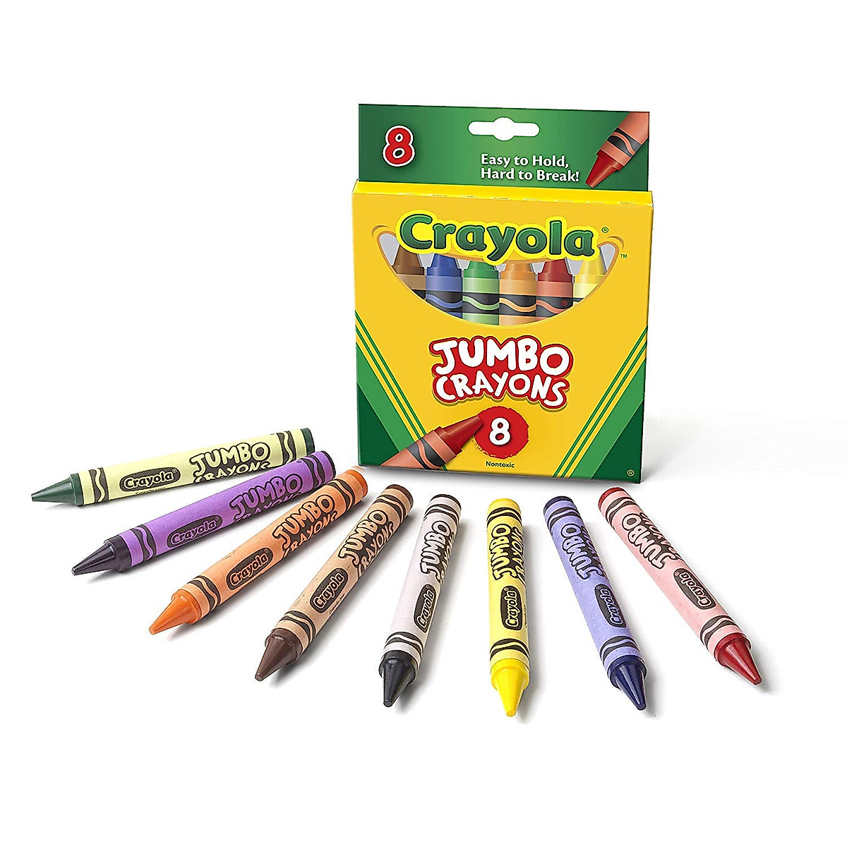 Crayola Jumbo Crayons, 8 Toddler Crayons, Assorted Colors