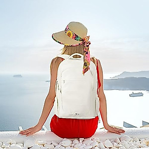 Carry on Backpack for Women, 35L Flight Approved Travel Backpack, Expandable Personal Item Backpack, Water Resistant Lightweight Business College Laptop Daypack Weekender Carry on Bag, Beige